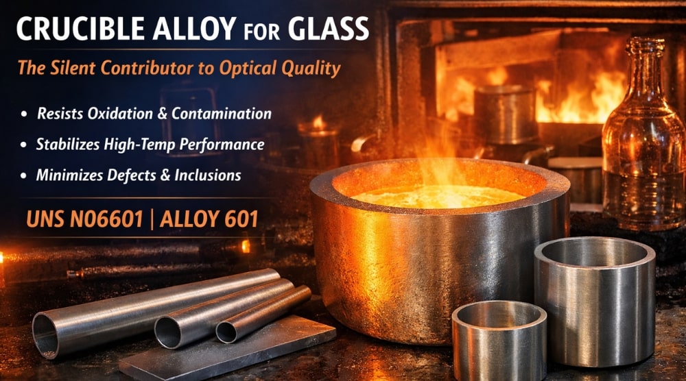 Crucible Alloy for Glass: 7 Proven UNS N06601 Optical Clarity Wins